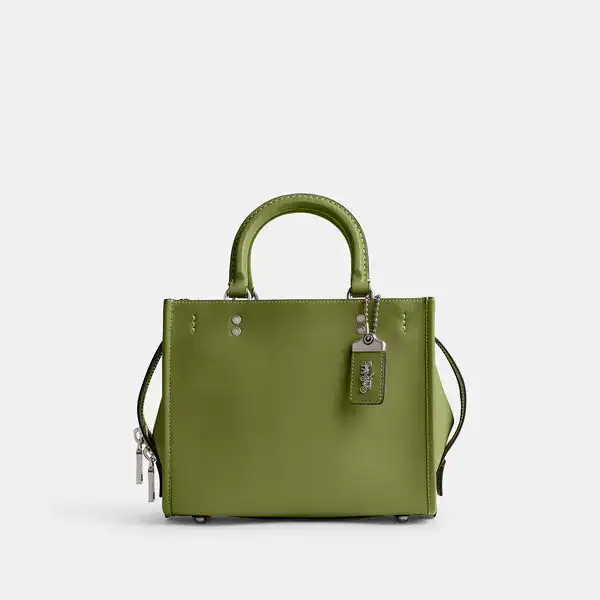 Coach Rogue 25 Shoulder Bag In Silver/Dark Lime - 50% Off